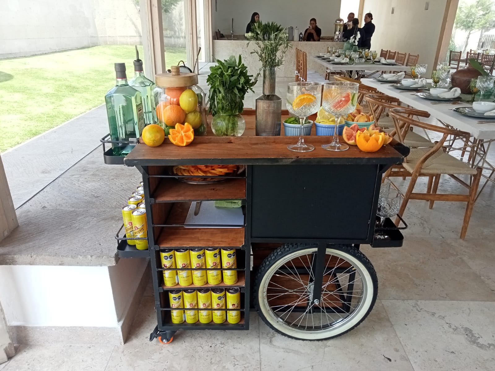 Barra de Gin Tonic con Carrito de Bar | Ayuda Bartender
